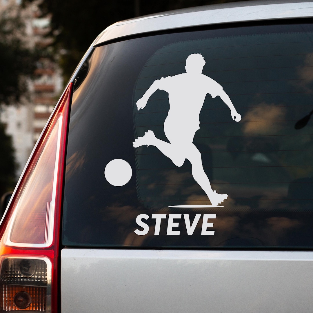 Soccer Car Decals for Boys Bedroom - Soccer Player Car Decal - Soccer ...