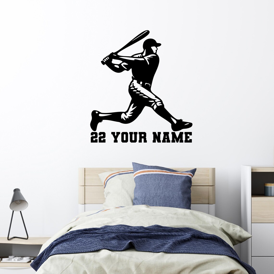 Baseball Wall Decals - Baseball Large Wall Decal - Custom Baseball ...