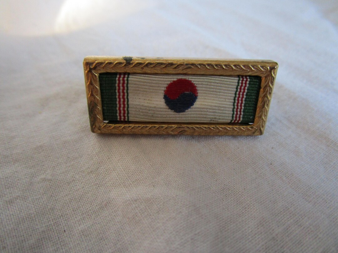 Antique Military Encased Bar Pinback - Etsy