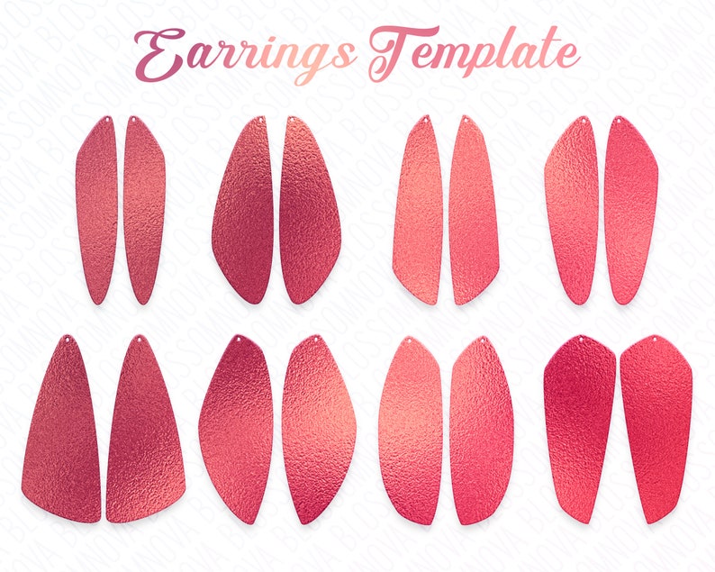 Earring Svg Leather Earring Template Vector Pendant | Etsy