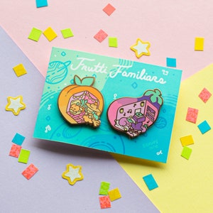 Peach Enamel Pin, Rose Gold Enamel Pin, Fun Enamel Pin, Isometric ...