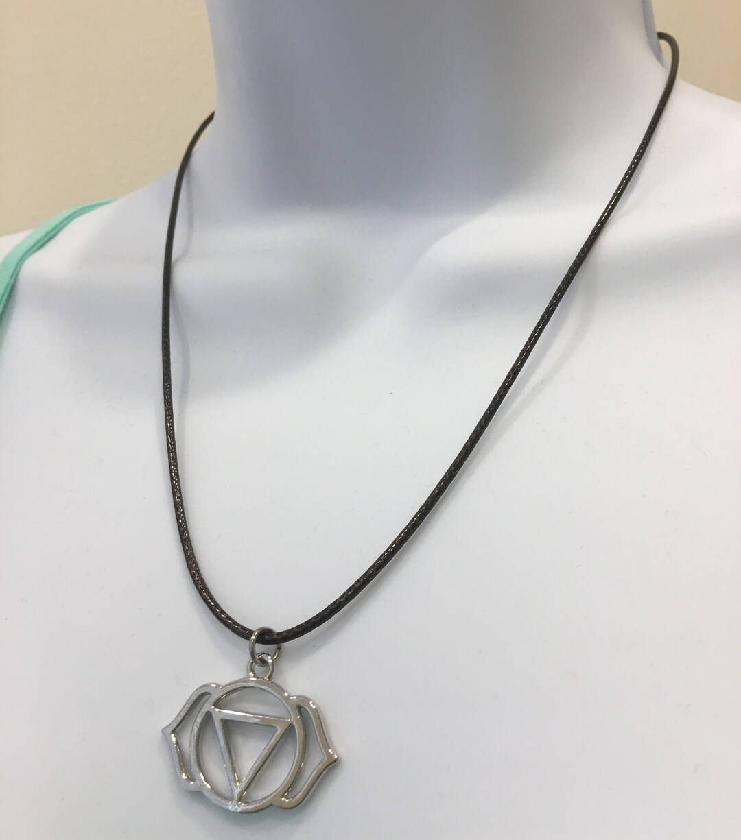 ANJA CHAKRA #6, Silver Plated Third Eye ANJA Charm, 1.5mm Cottonwax ...