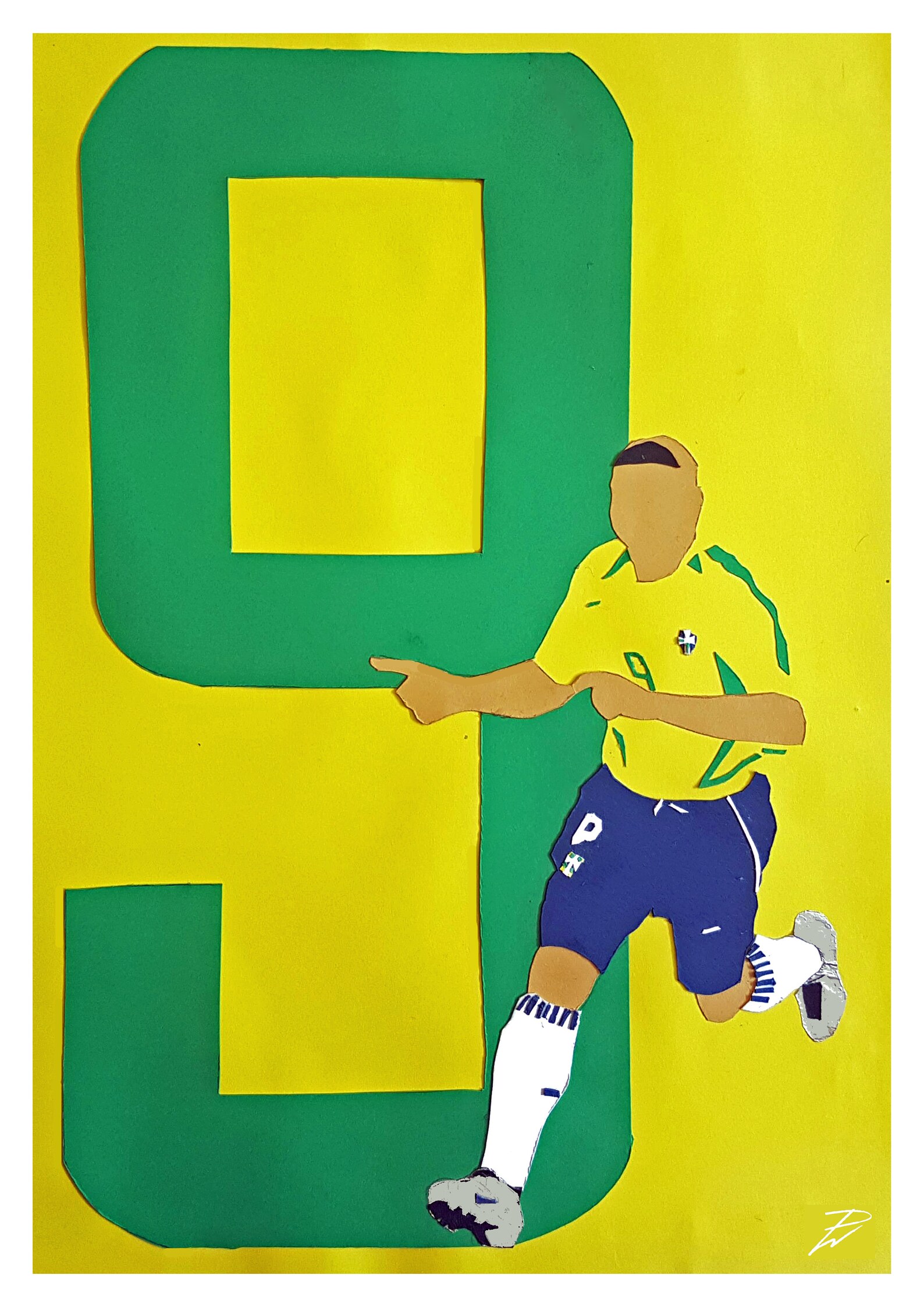 Ronaldo R9 Poster Print. A4/A3 Ronaldo R9 Football Brazil - Etsy