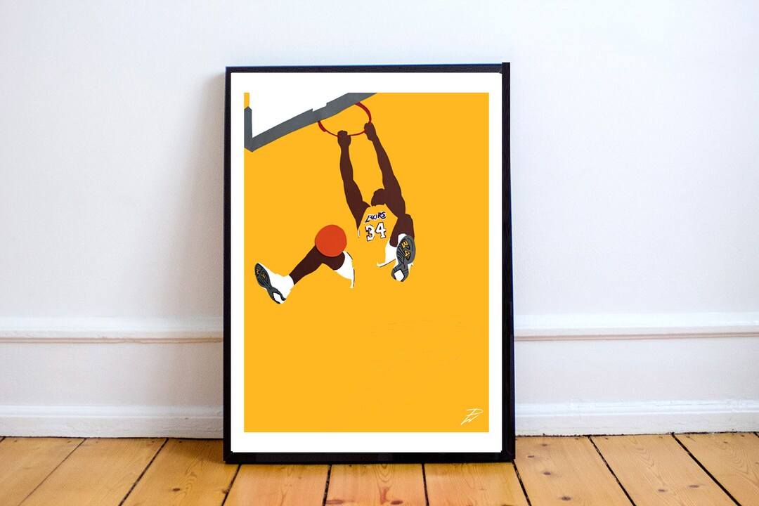 Shaq Art Print: 420mm X 297mm. Shaq Basketball Lakers - Etsy