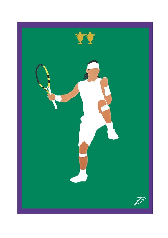 Prints Art & Collectibles Art Rafa Poster Card Rafa Nadal Wimbledon Pop ...