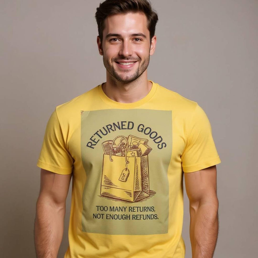 Returned Goods Shopping Bag Funny Refund Tee - Etsy