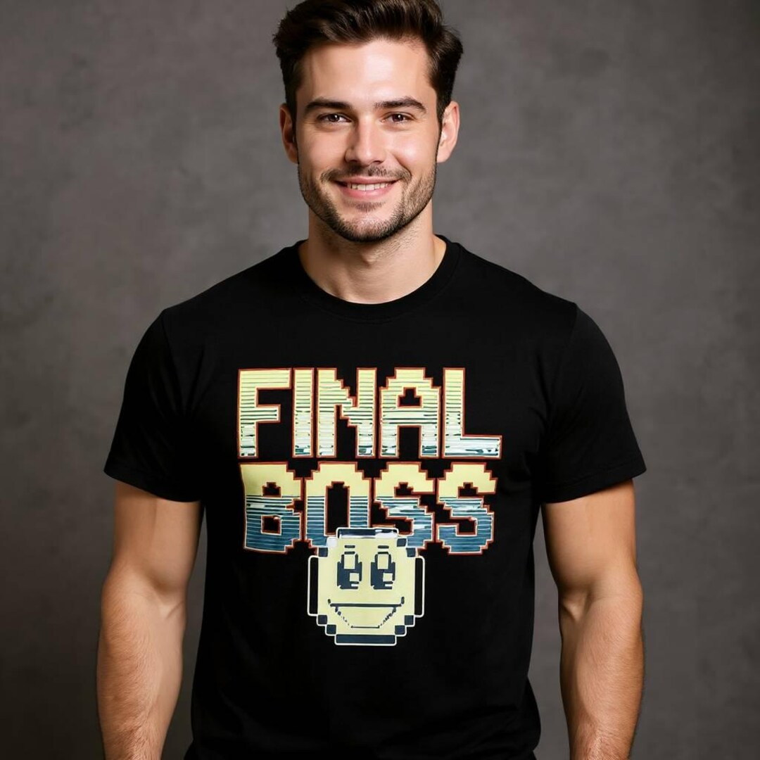 Final Boss Pixel Art Retro Gaming Tee, Weird Humor Unisex Shirt ...