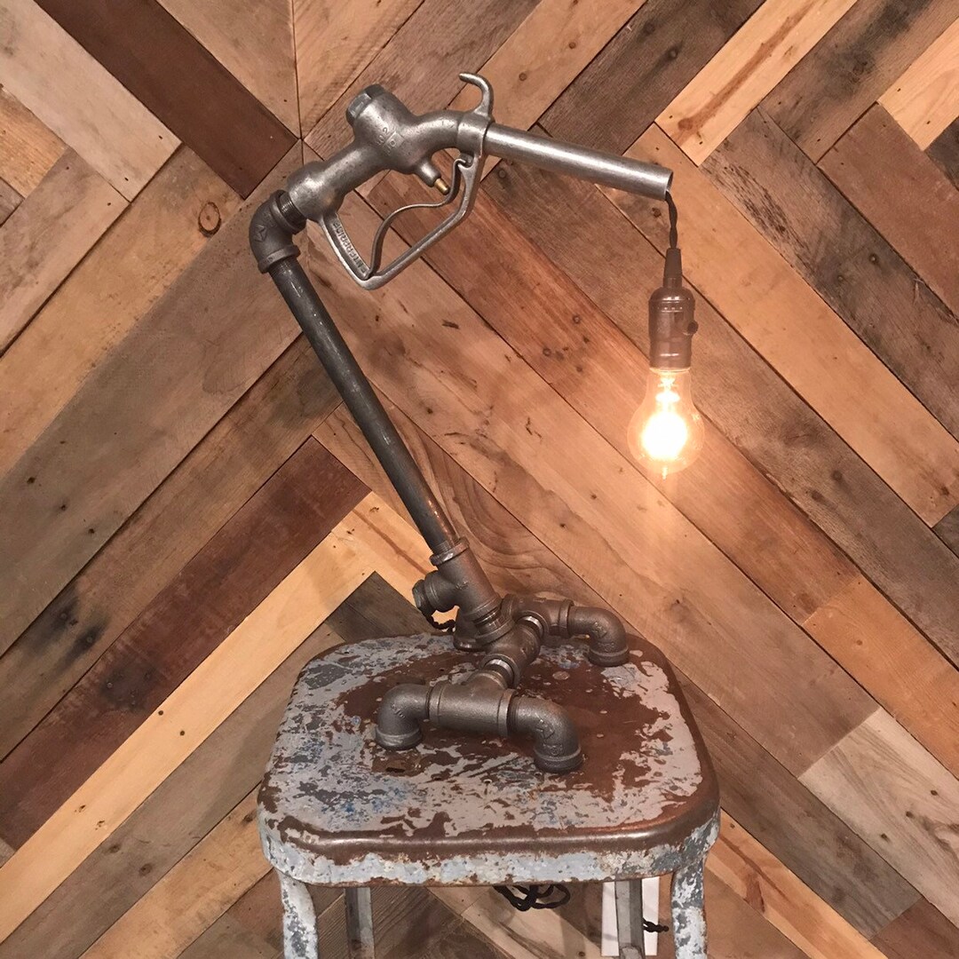 Re-purposed Vintage Gas Nozzle Pipe Lamp. - Etsy