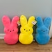 Extra Large 16” Easter Peeps Bunny Plush, Easter Peeps, Personalized ...