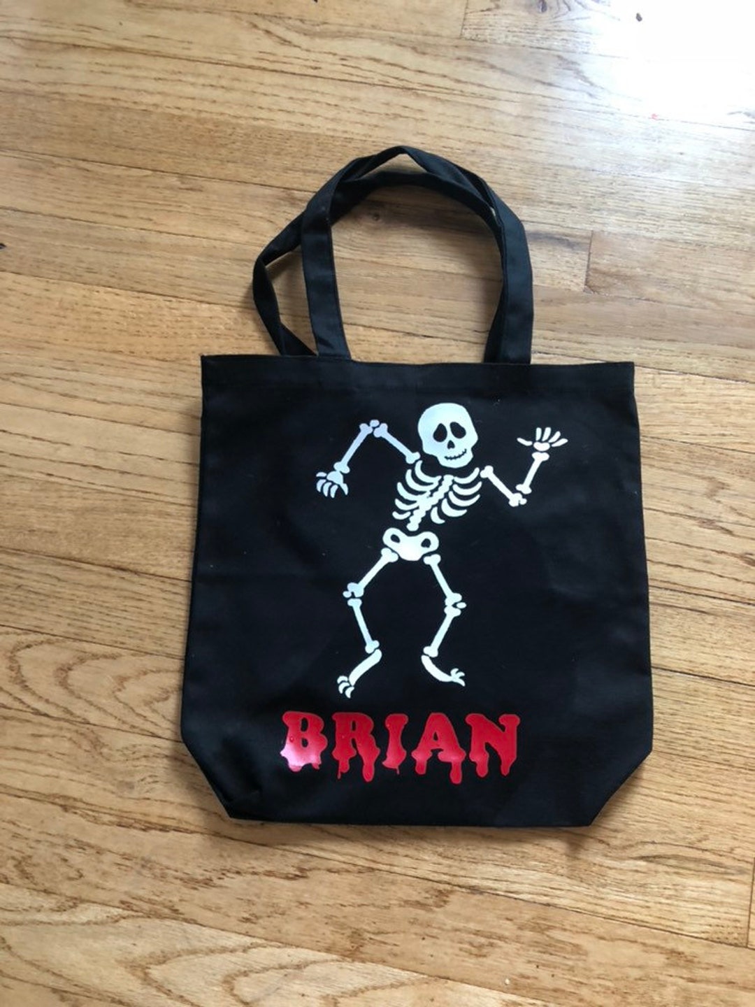 Skeleton Trick or Treat Bag - Etsy