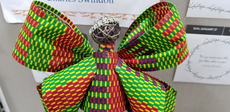 Multi-color African Print Handmade Ribbon Angel/keepsake/inspirational ...