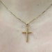 14K Simple Cross Pendant. 1 Inch Timeless Gold Cross. Religious Pendant ...