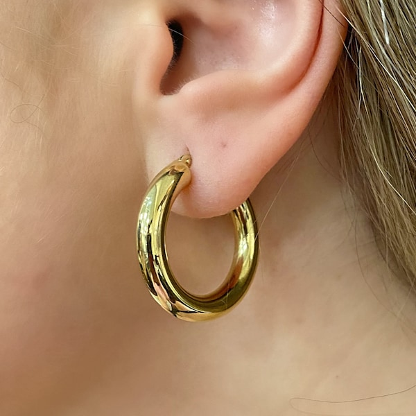 5mm Gold Hoop - Etsy