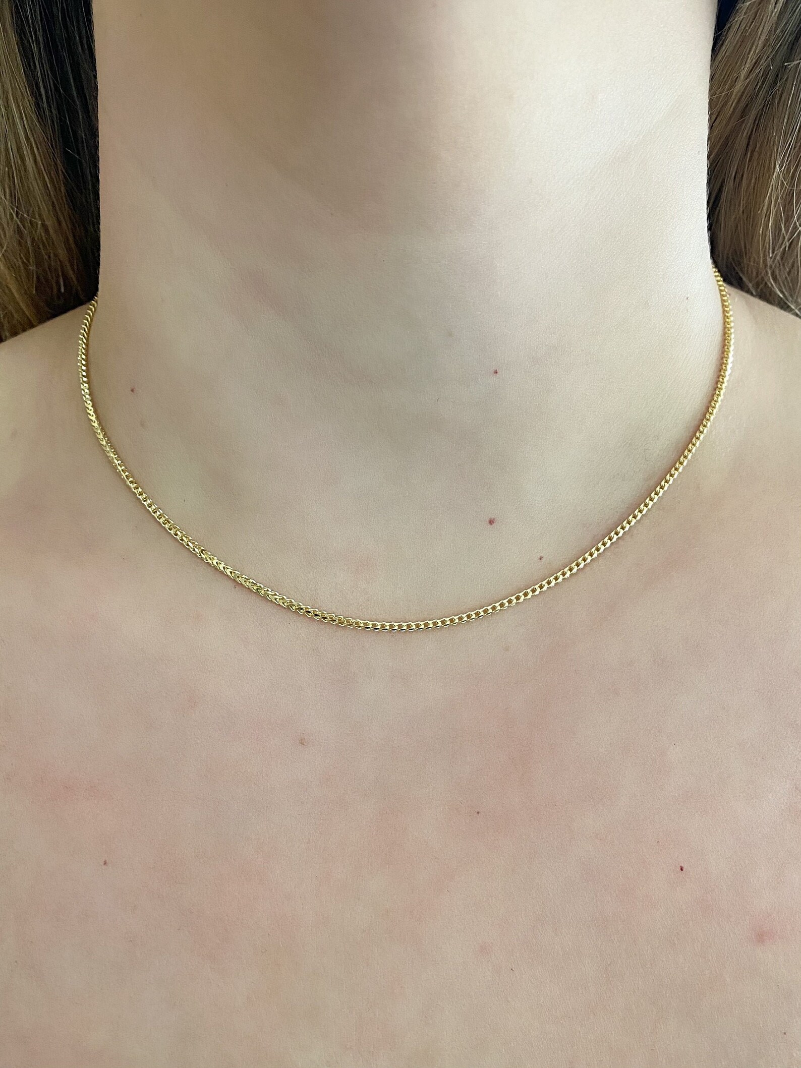 14k Franco Chain. 1.5mm Solid Gold Franco Chain. Unisex Chain. - Etsy