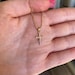 14k Dainty Two Tone Crucifix Pendant. Small Cute Crucifix. Baptism Gift ...