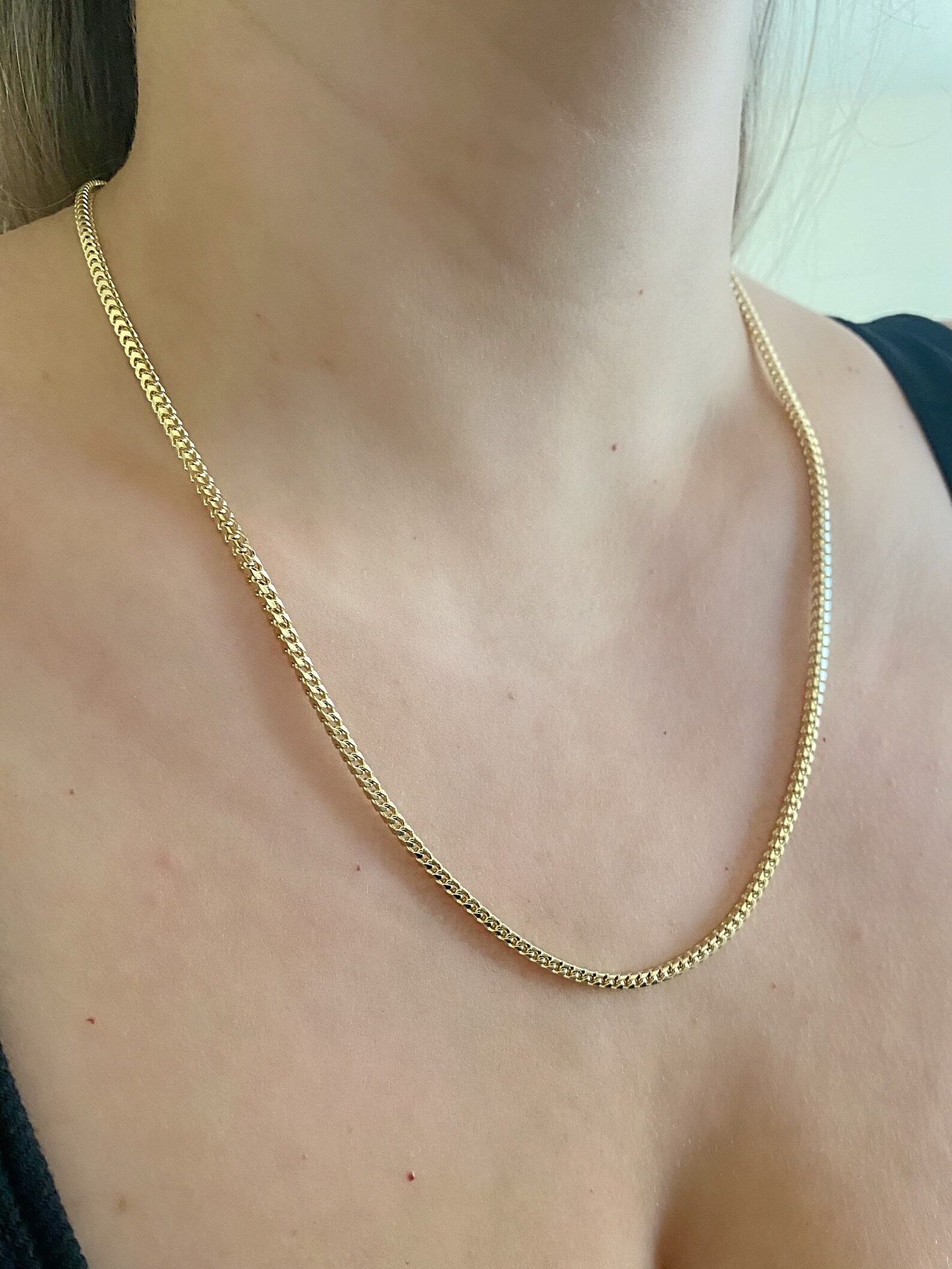 14k Franco Chain. Roundish Franco Gold Chain. 2.2mm Franco. Mens Chains ...