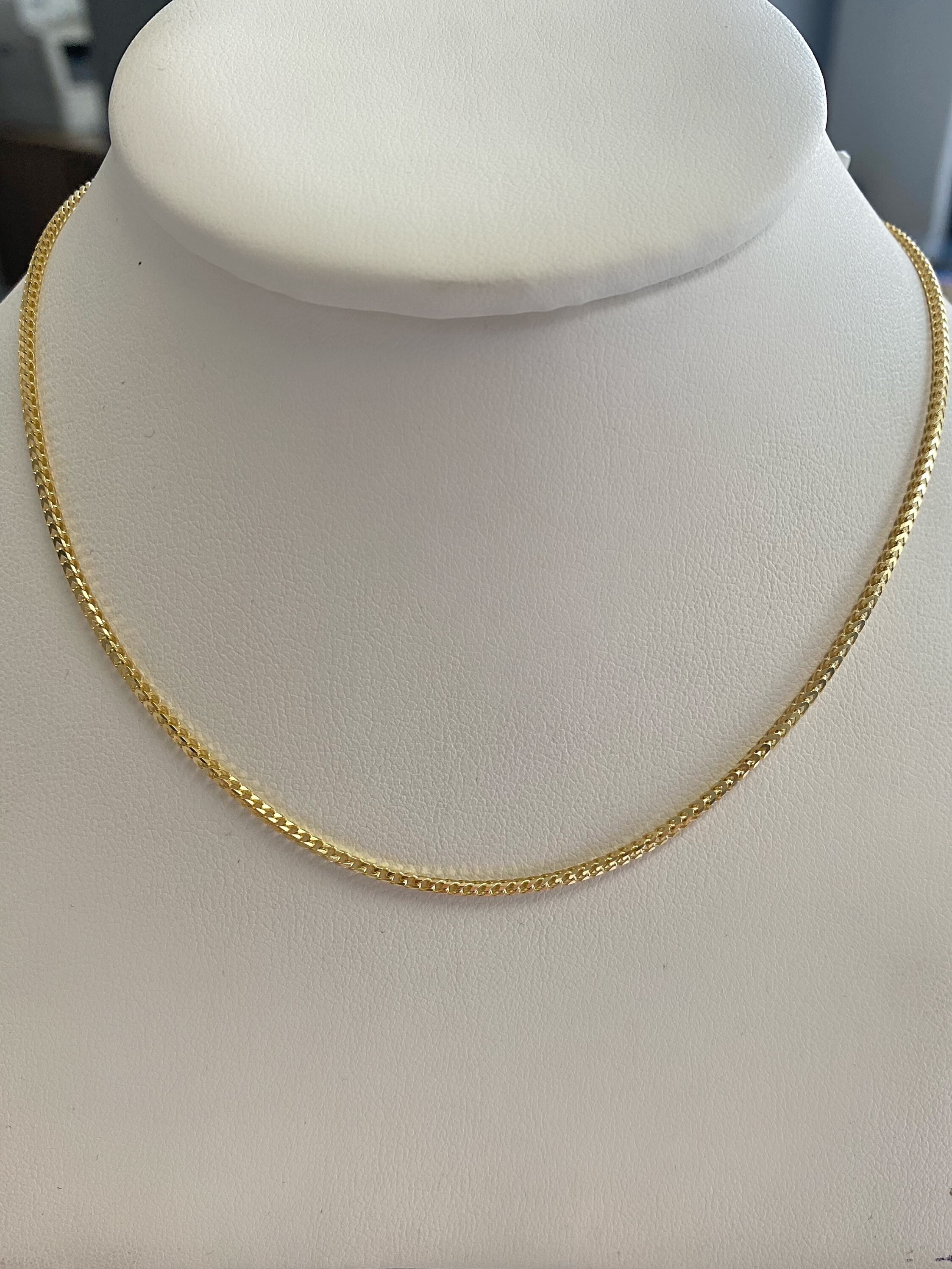 14k Franco Chain. 1.5mm Solid Gold Franco Chain. Unisex Chain. - Etsy