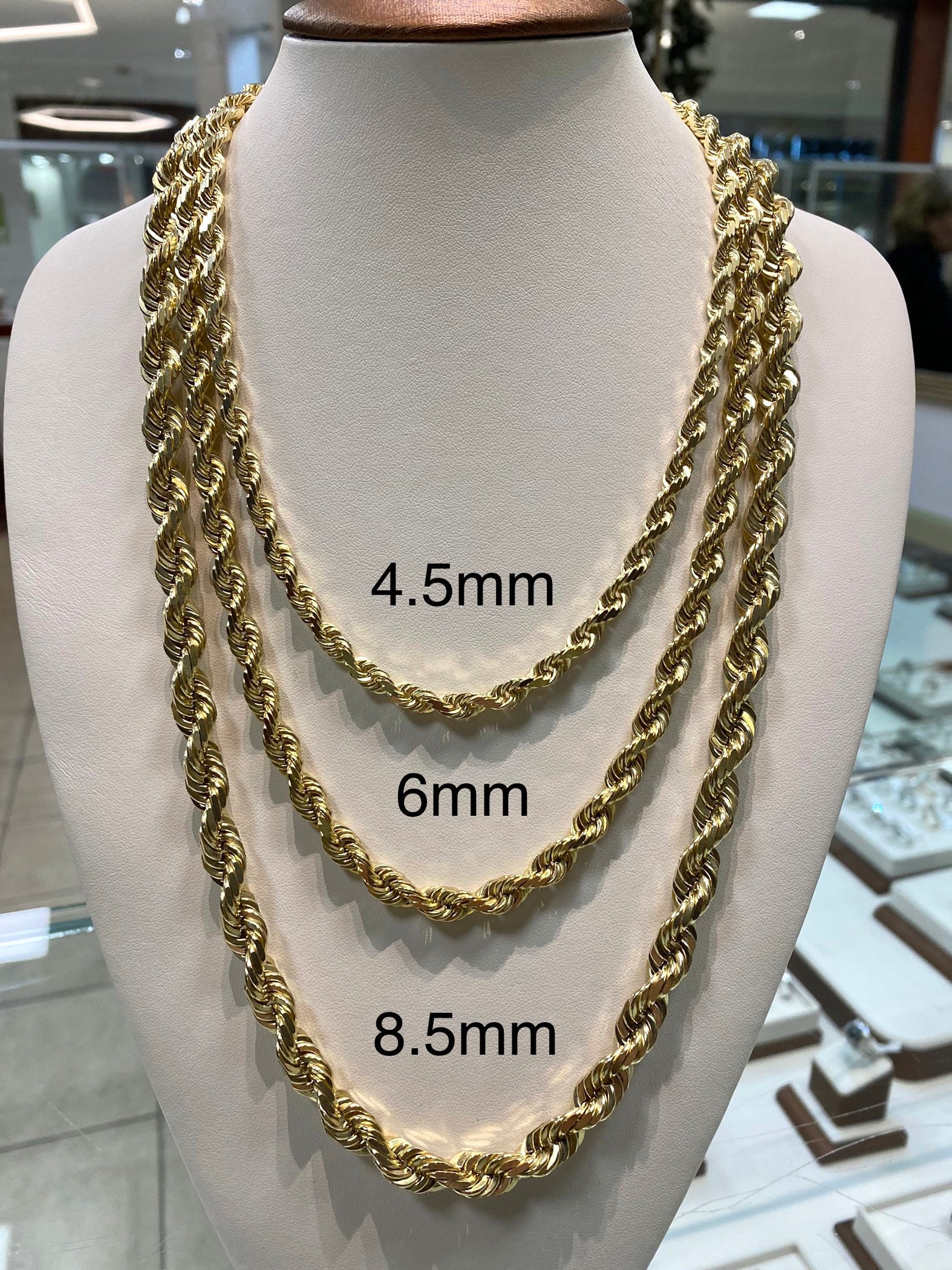 14k gold rope chain 24 inch 6mm store