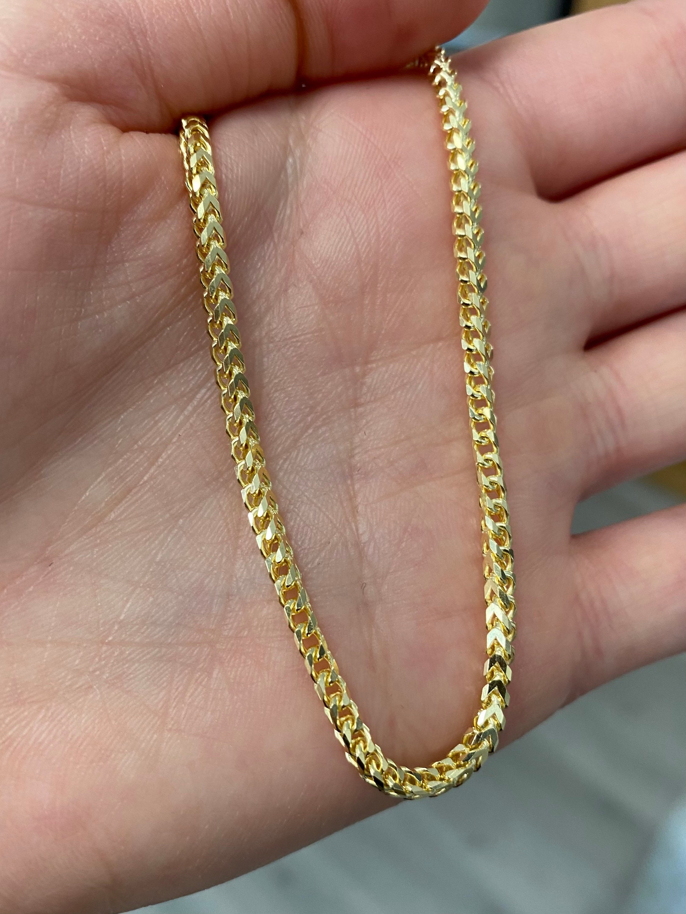 14k Franco Chain. Solid Gold Franco Chain. 2.5mm Franco. - Etsy