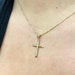 14k Gold Cross Pendant. 1 Inch Gold Cross Necklace. Layering Jewelry ...