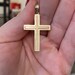 14k Matte Polished Simple Cross. Matte and High Polished Timeless Gold ...