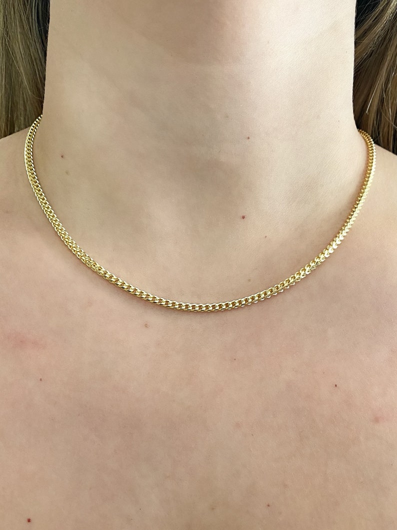 14k Franco Chain. Solid Gold Franco Chain. 2.5mm Franco. - Etsy