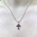 14k Genuine Ruby Cross Pendant. Real Diamond Cut Pigeon Blood Ruby ...