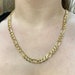 14k Solid Gold Diamond Cut Figaro Chain. 7mm Figaro Chain. Real Gold ...