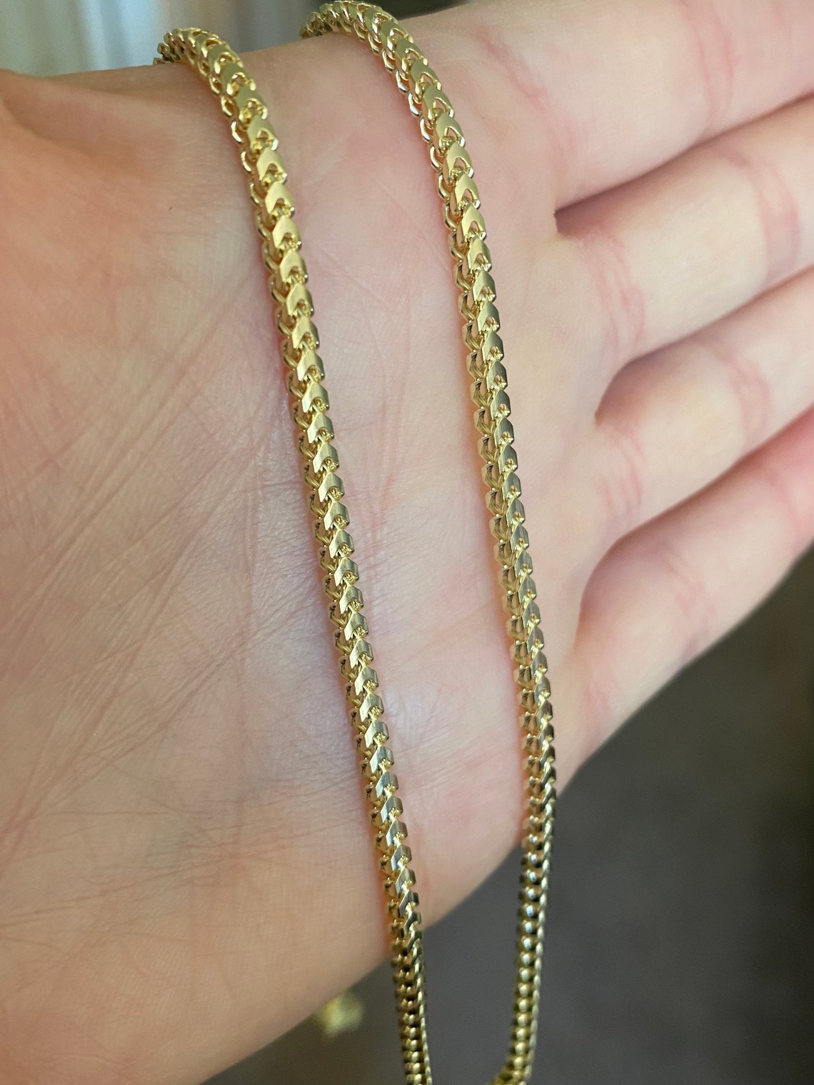 14k Franco Chain. Roundish Franco Gold Chain. 2.2mm Franco. Mens Chains ...