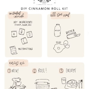 GIFT DIY KIT / Cinnamon Roll Box / Kitchen Baking Set / Corporate Event ...
