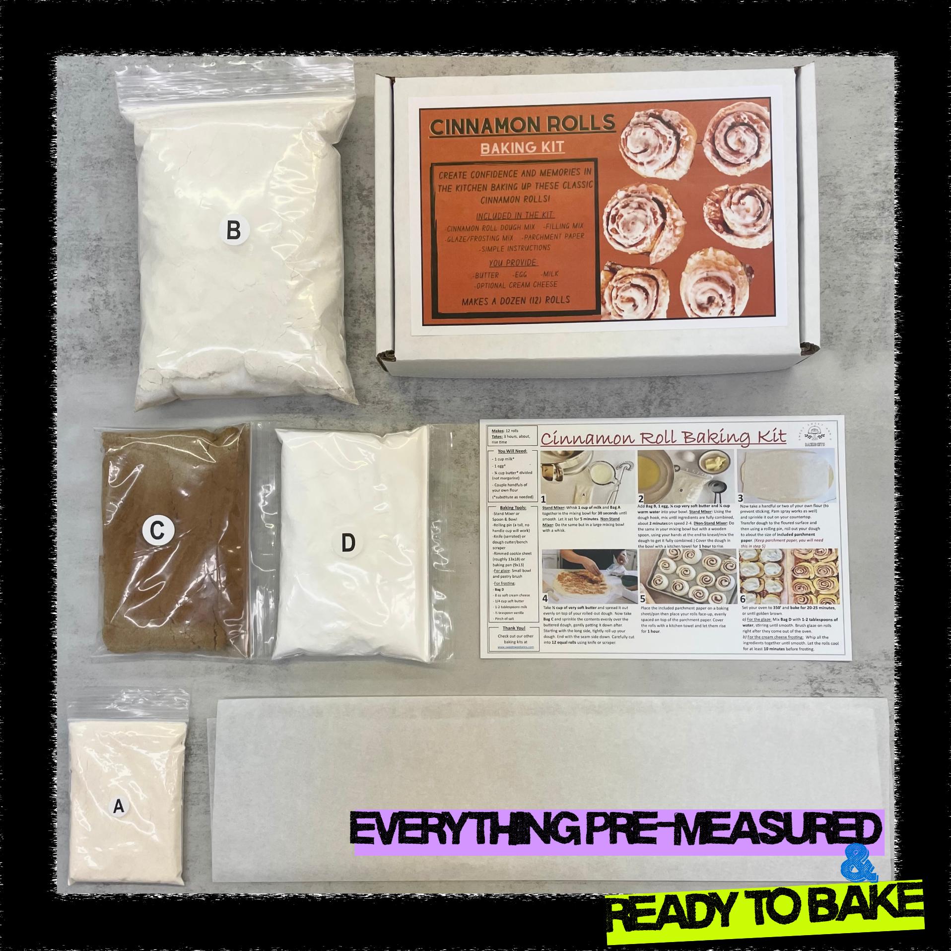 DIY Cinnamon Roll Baking Kit – Homemade Dessert Gift Box, Family Baking ...