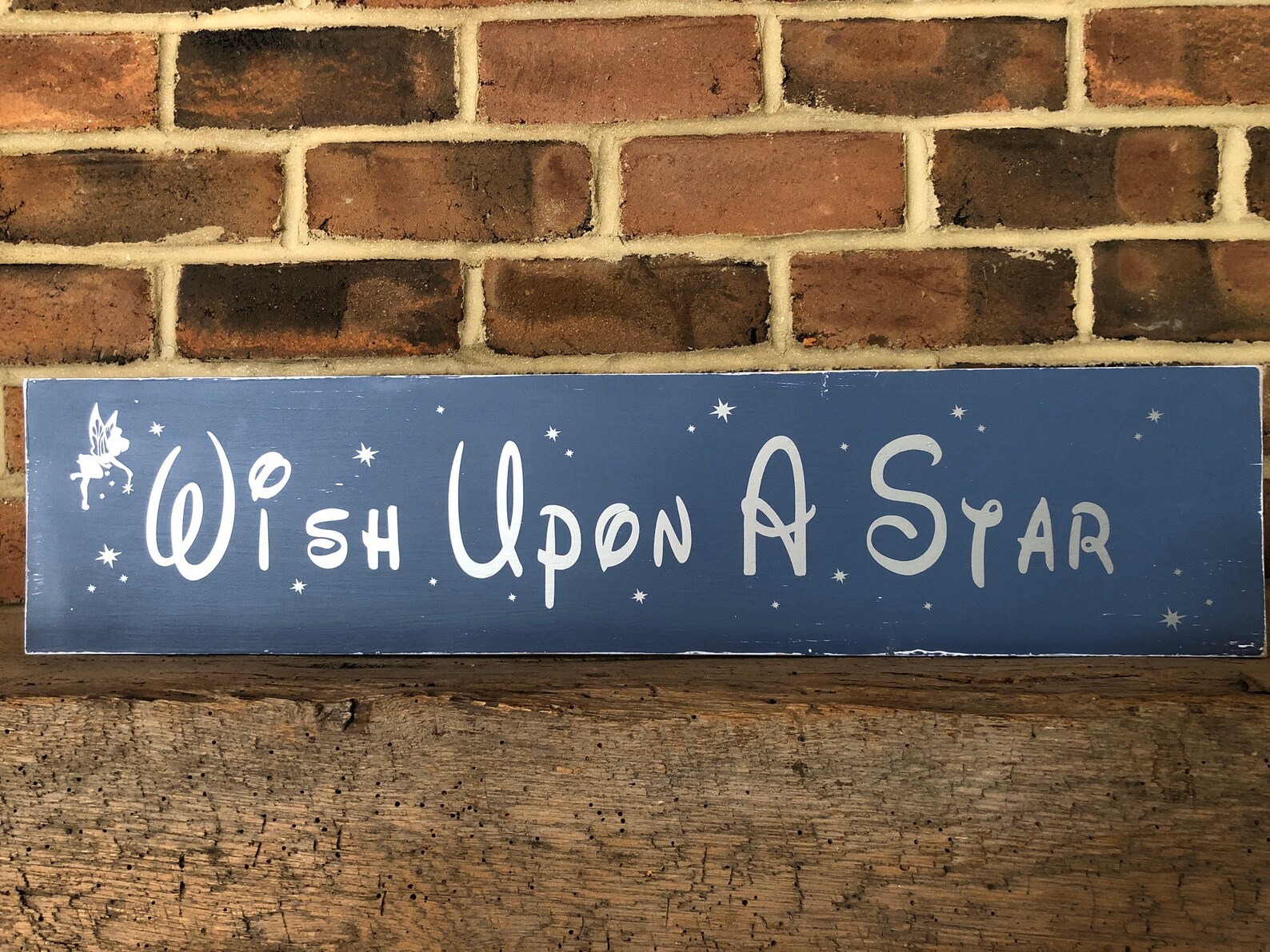 Wish Upon A Star Wooden Wall Sign in Disney Font With | Etsy