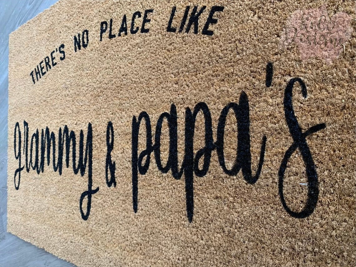 Grandparent Doormat, Custom Grandparent Mat, There’s No Place Like ...