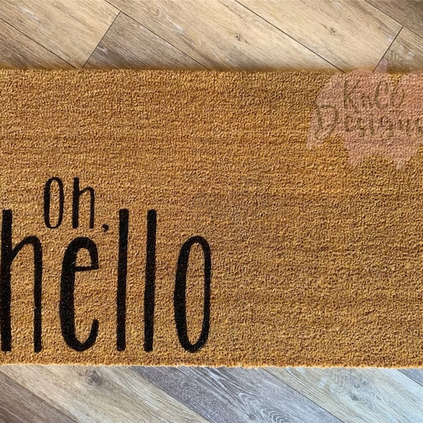 Hello Doormat - Etsy