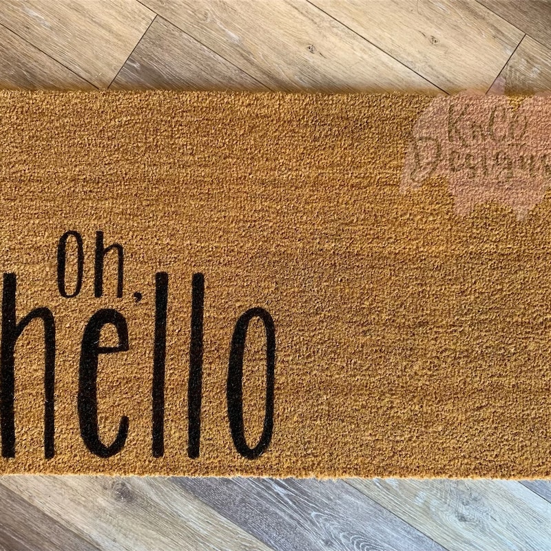 Hello Welcome Mat - Etsy