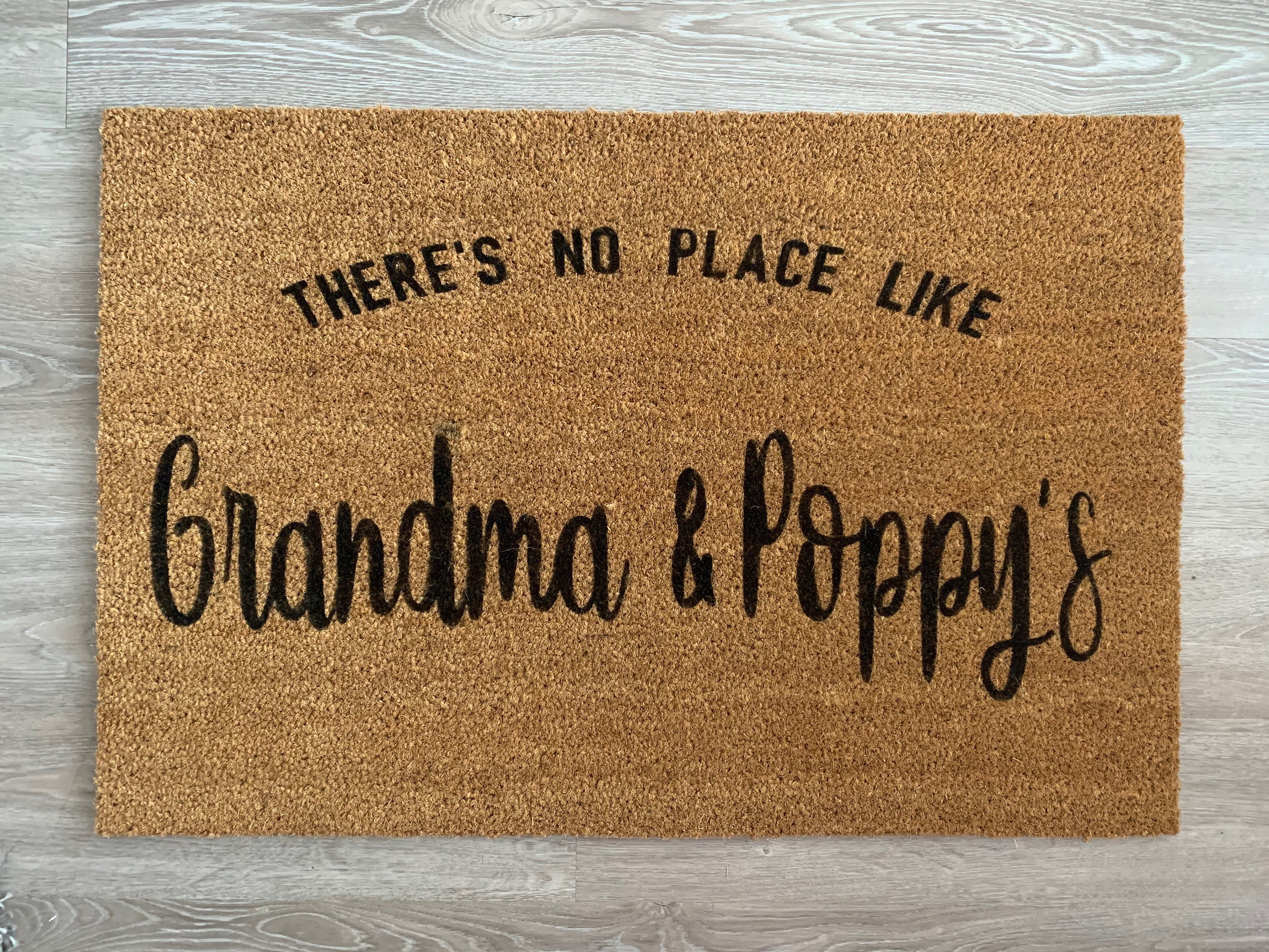 Grandparent Doormat, Custom Grandparent Mat, There’s No Place Like ...