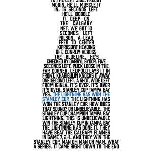 Tampa Bay Lightning 2004 Stanley Cup Poster - Etsy