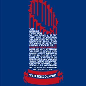 Texas Rangers 2023 World Series Poster - Etsy