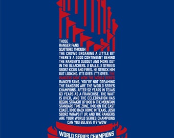Texas Rangers 2023 World Series Champions Cross Stitch Pattern (digital ...