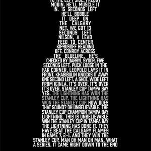 Tampa Bay Lightning 2004 Stanley Cup Poster - Etsy