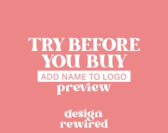 LOGO PREVIEW Try Before You Buy Pre-made Logo Designs - Etsy