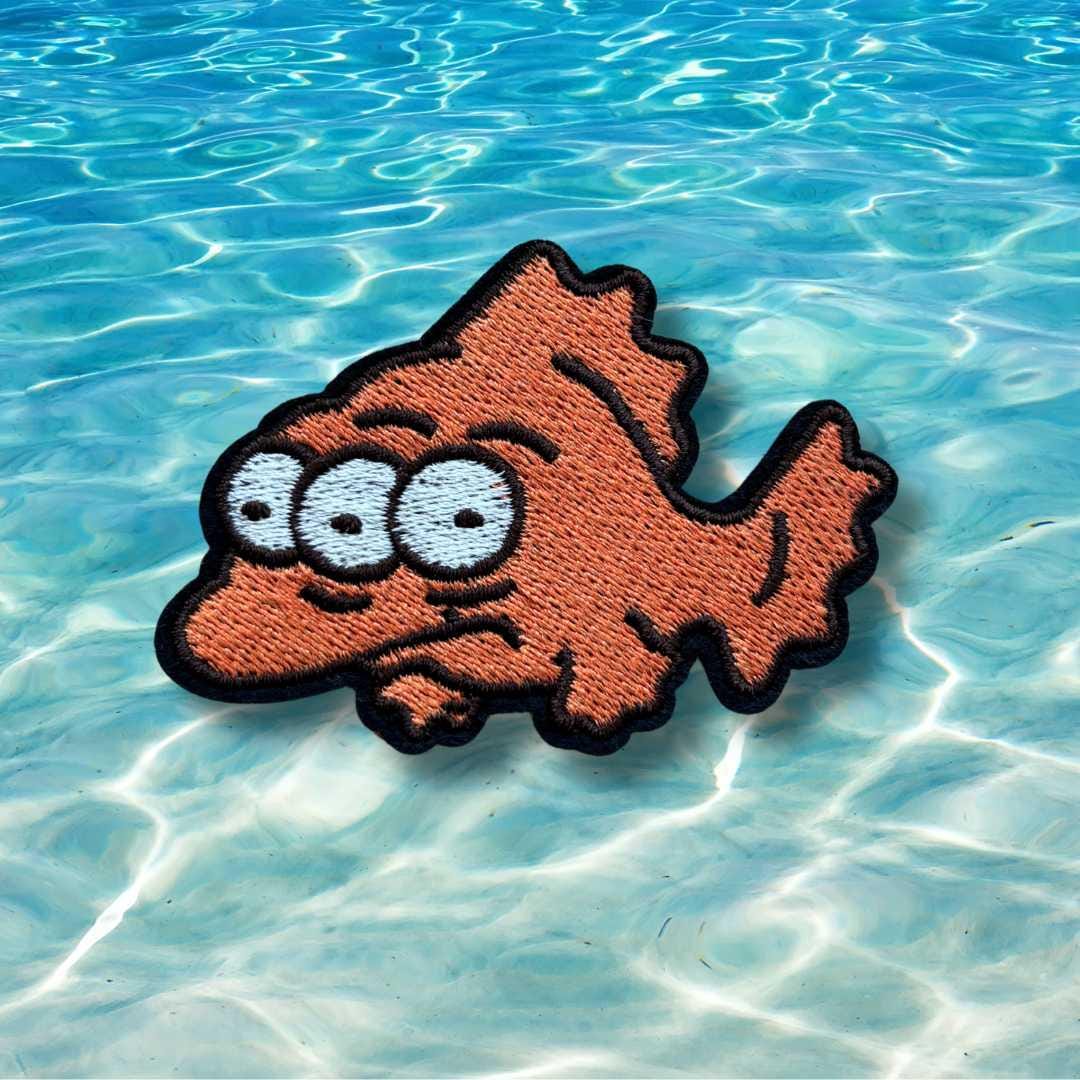 Blinky Embroidered Iron on Patch : Simpsons 3-eyed Fish Embroidered ...