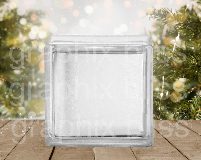 50s Set of 2 Clear Glass CONSTRUCTION BLOCK for REPURPOSE 5 3/4 Square ...