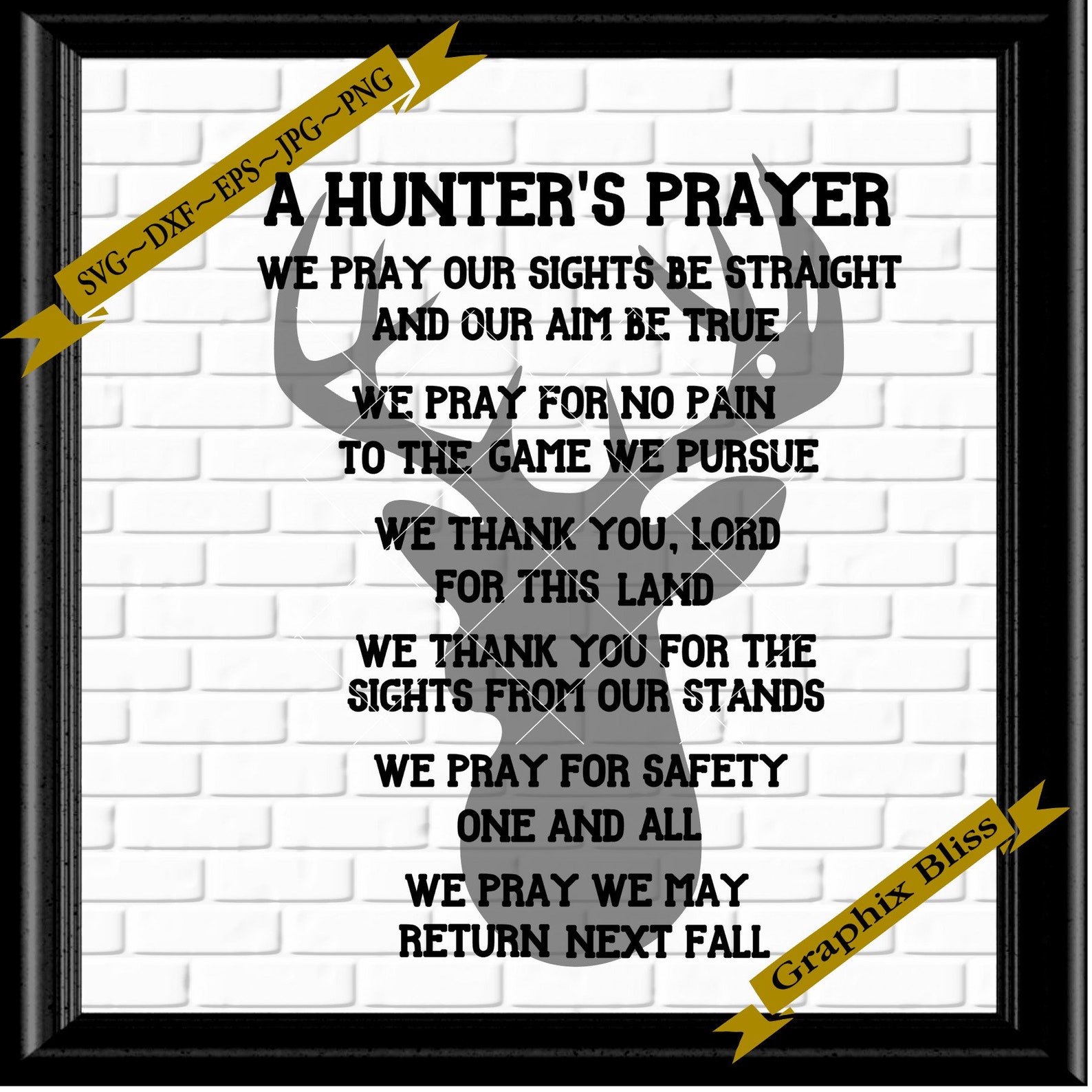 A Hunter's Prayer Deer Hunting Dad Husband Gift Cutting | Etsy