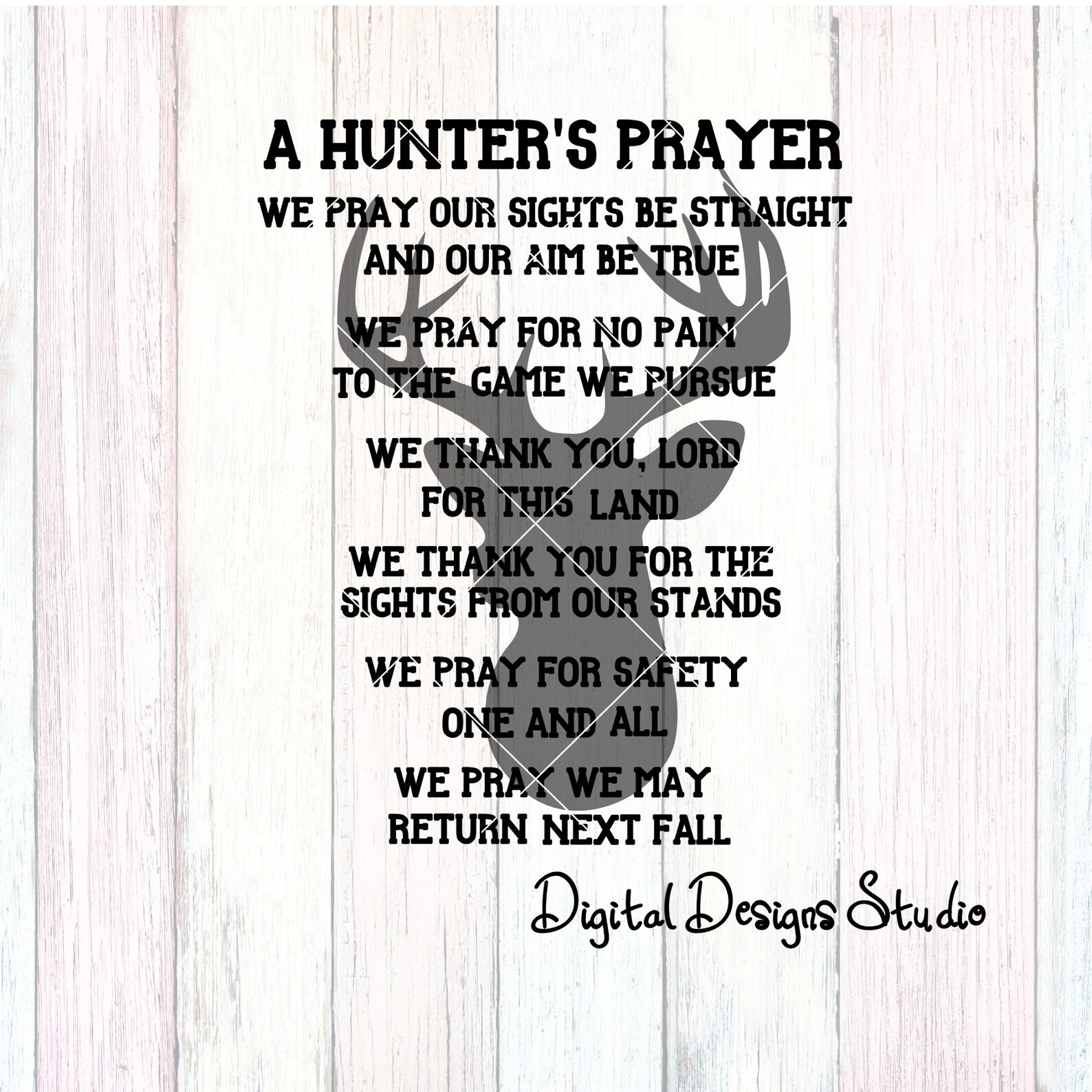 A Hunter's Prayer Deer Hunting Dad Husband Gift Cutting - Etsy