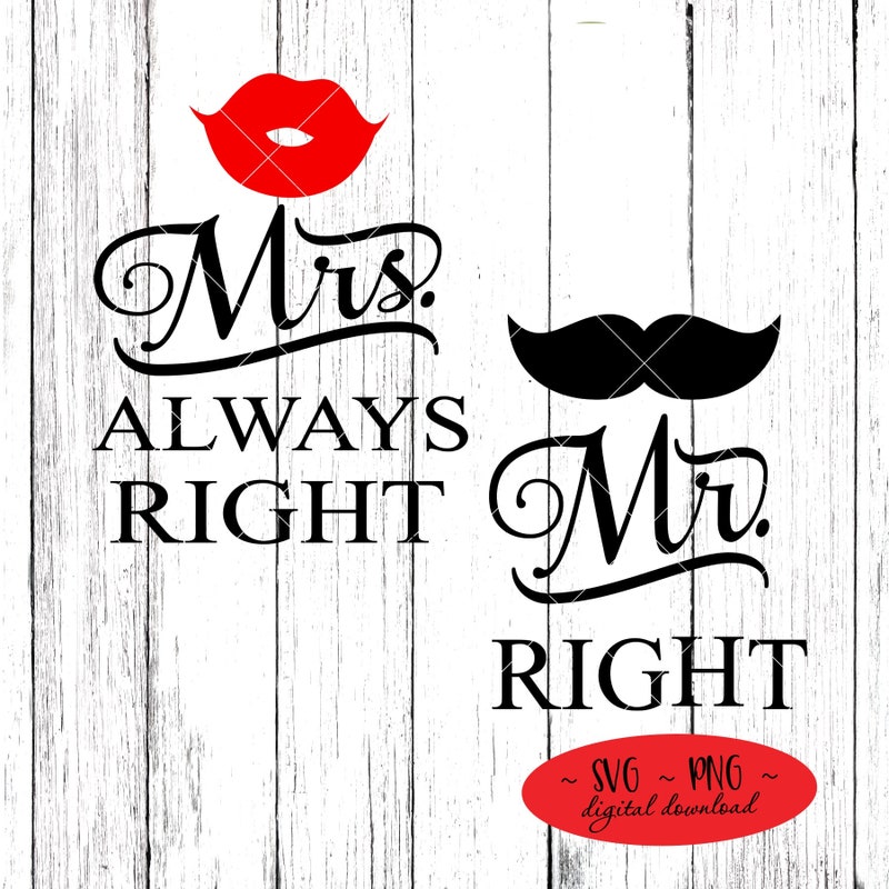 Mr and Mrs Right - Etsy