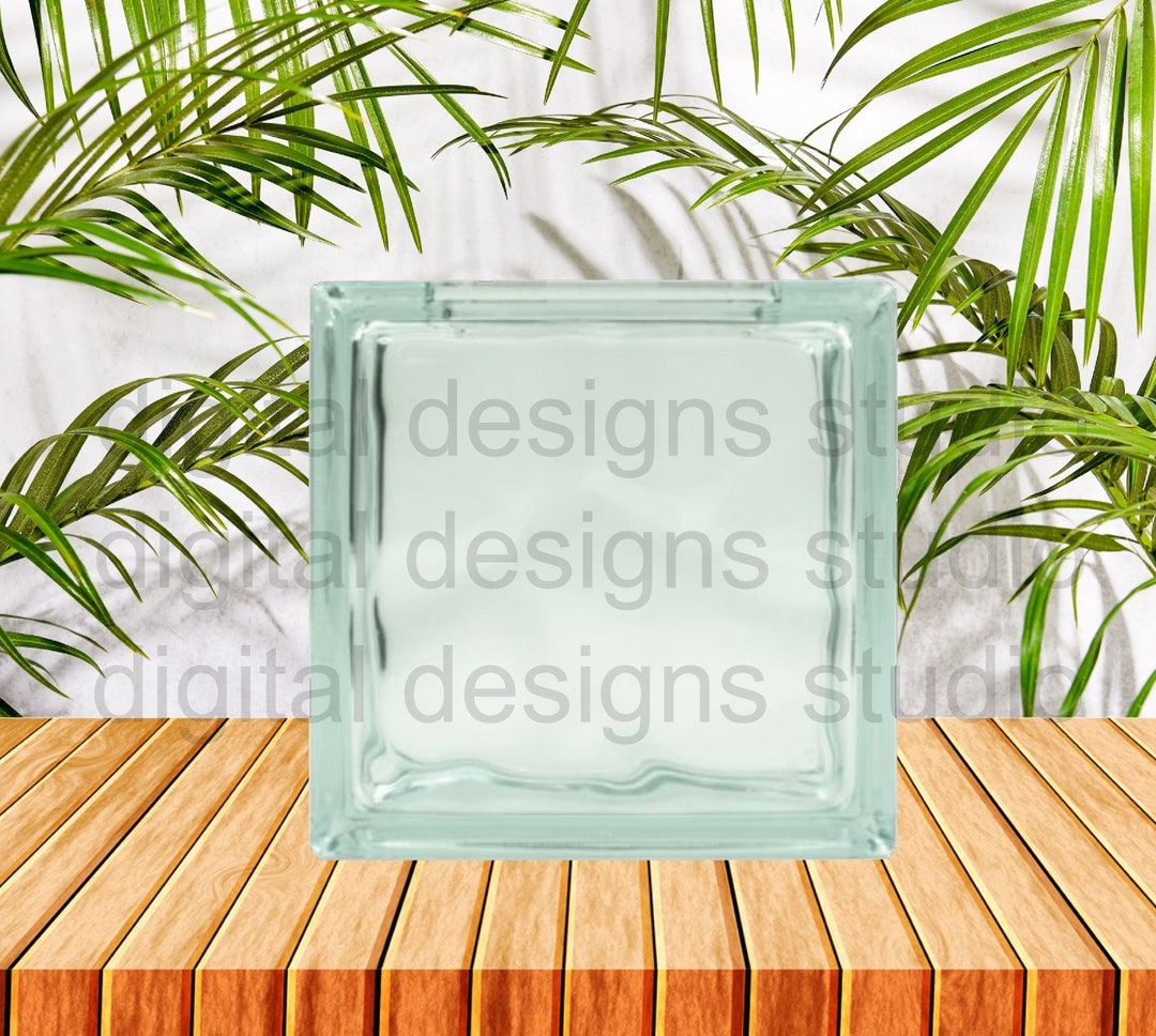 Decorative Glass Block Mockup for Your Vinyl Designs JPEG Digital ...