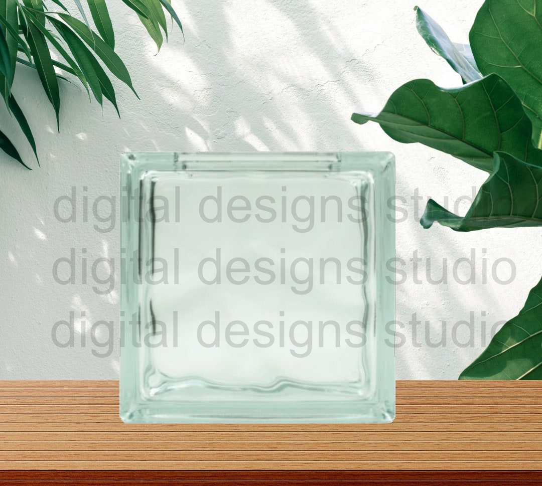 Decorative Glass Block Mockup for Your Vinyl Designs JPEG Digital ...