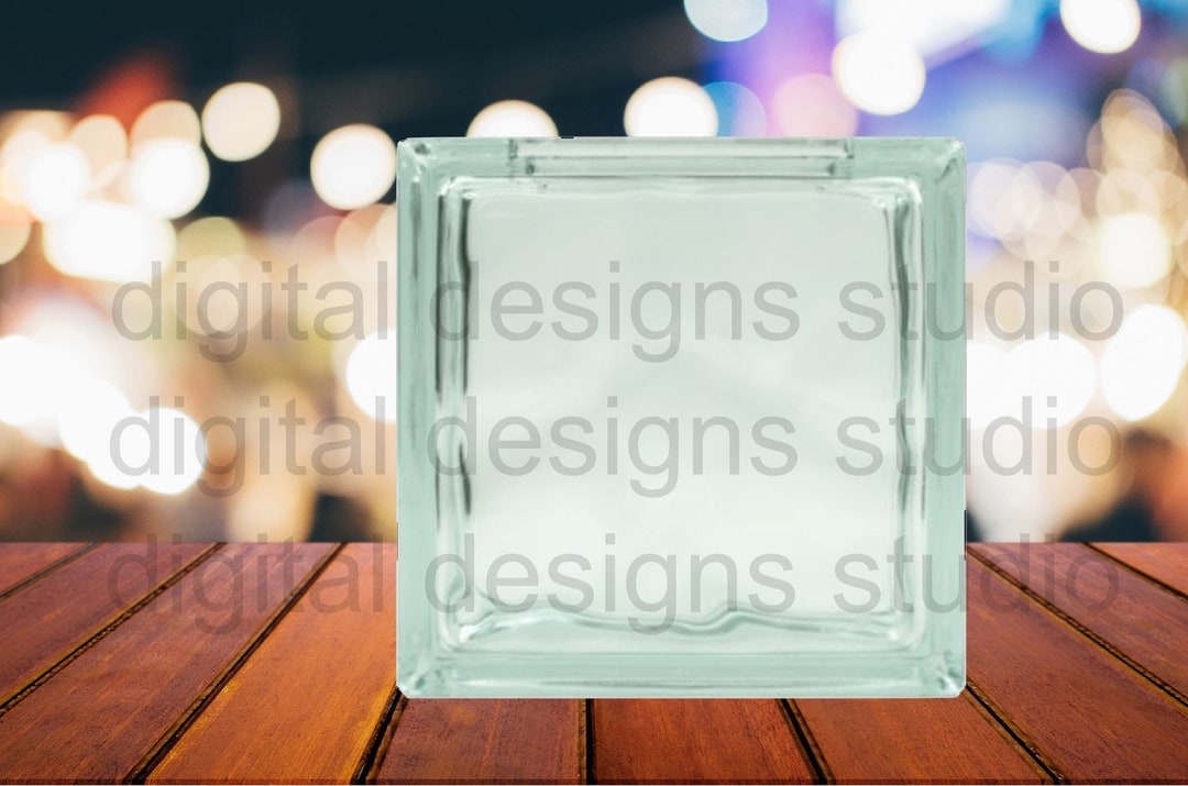 Decorative Glass Block Mockup for Your Vinyl Designs JPEG Digital ...