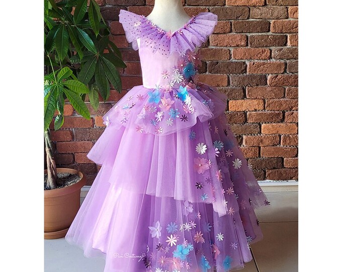 Encanto Inspired Isabella Dress for Girls, Isabella Madrigal Costume ...